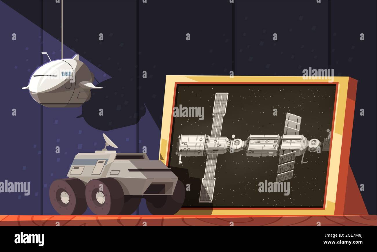 Space exploration design concept with equipment for scientific research ...