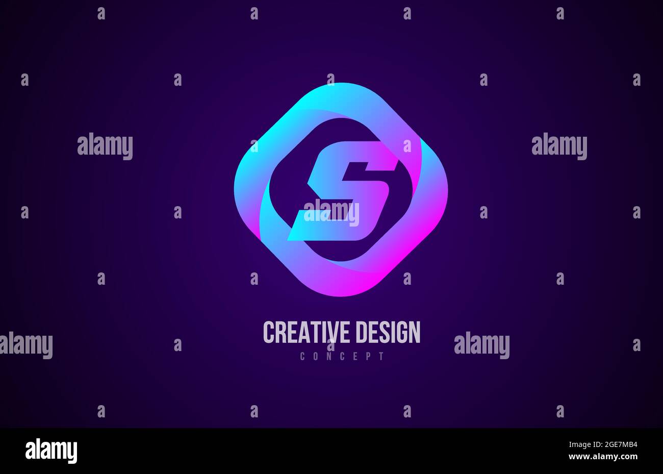 pink S alphabet letter logo icon. Creative design template for company ...