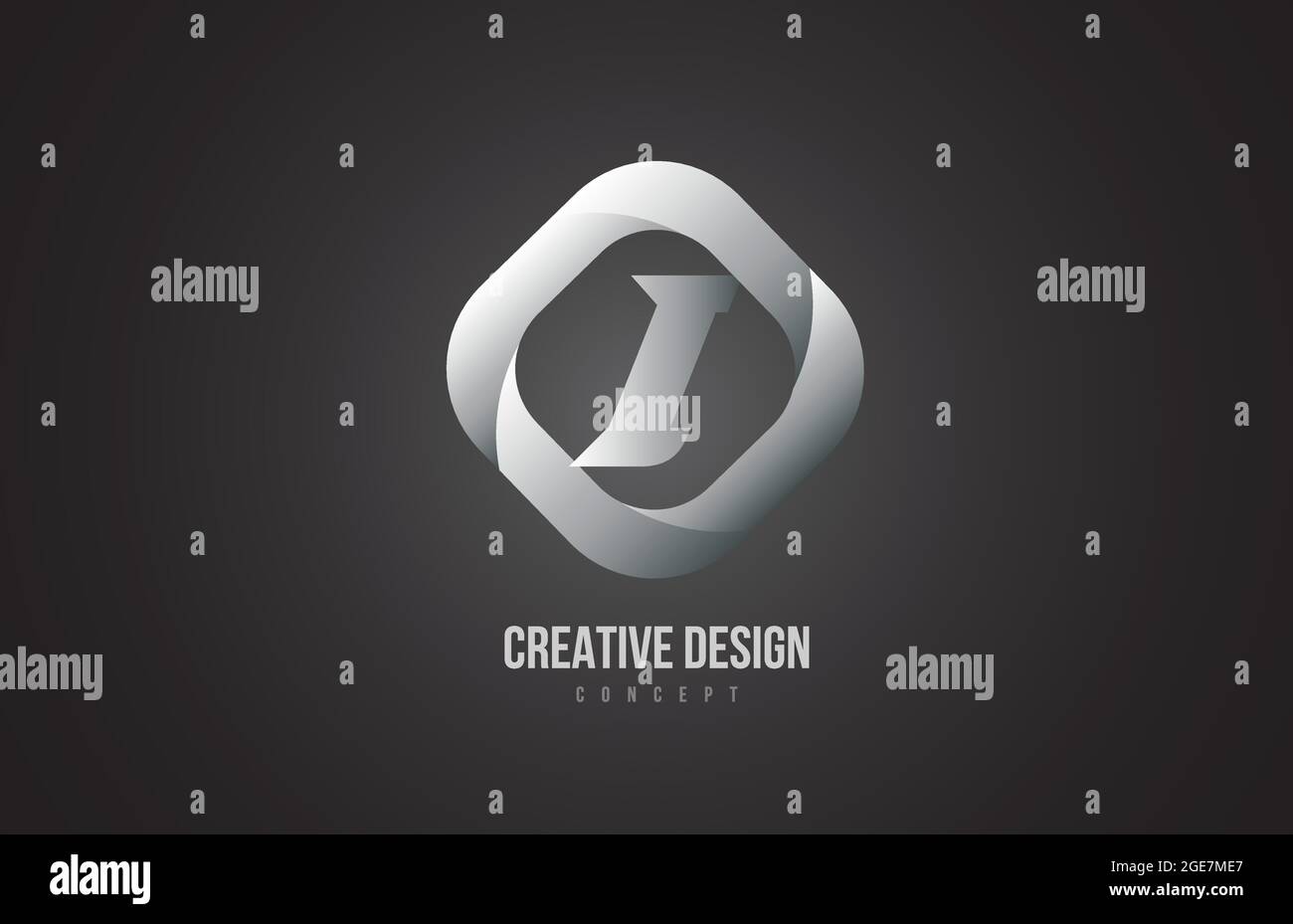 I grey black alphabet letter logo icon. Creative design for business ...