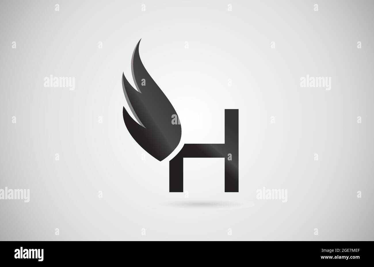 gradient wing H alphabet letter logo icon. Creative design for business ...