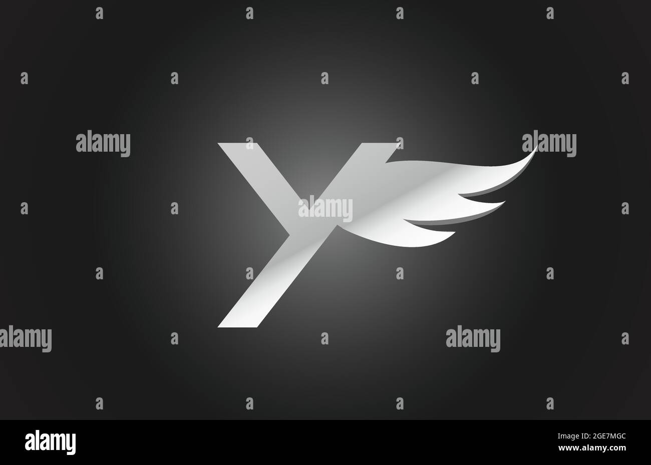 black and white Y wing alphabet letter logo icon. Creative design for ...