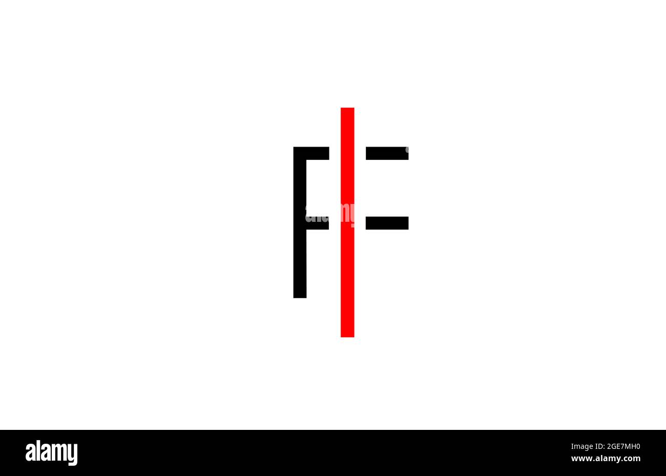 black red F line alphabet letter logo icon. Creative design for company ...