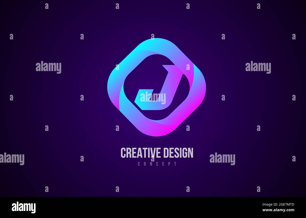 pink J alphabet letter logo icon. Creative design template for company ...