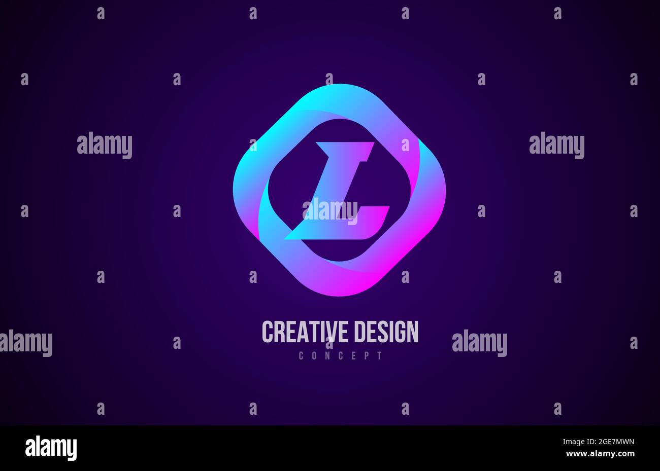 pink L alphabet letter logo icon. Creative design template for company ...