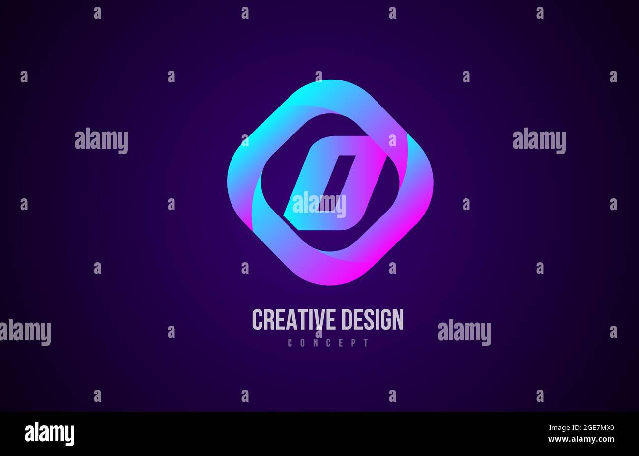 pink O alphabet letter logo icon. Creative design template for company ...