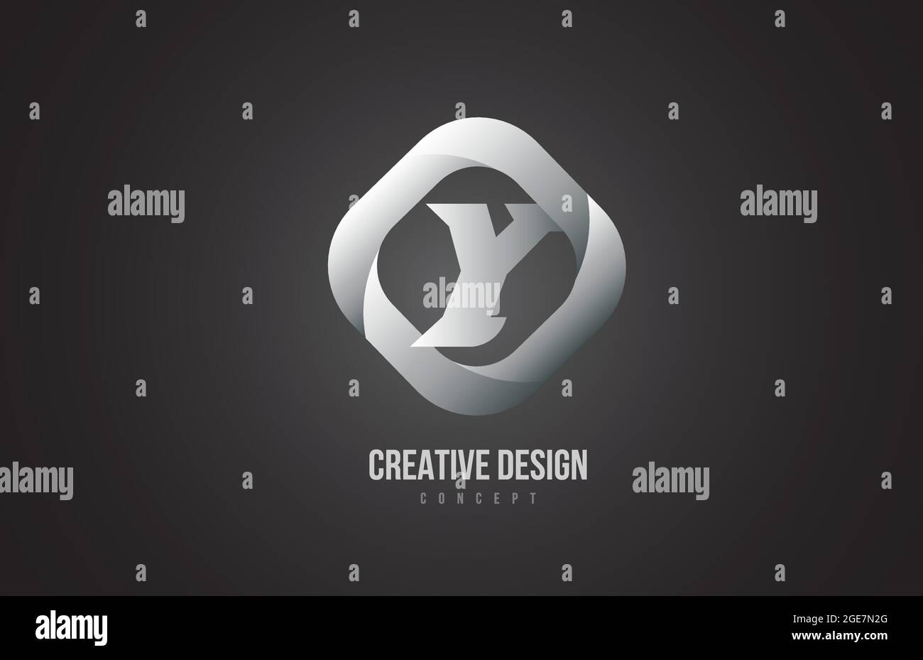 Y grey black alphabet letter logo icon. Creative design for business ...