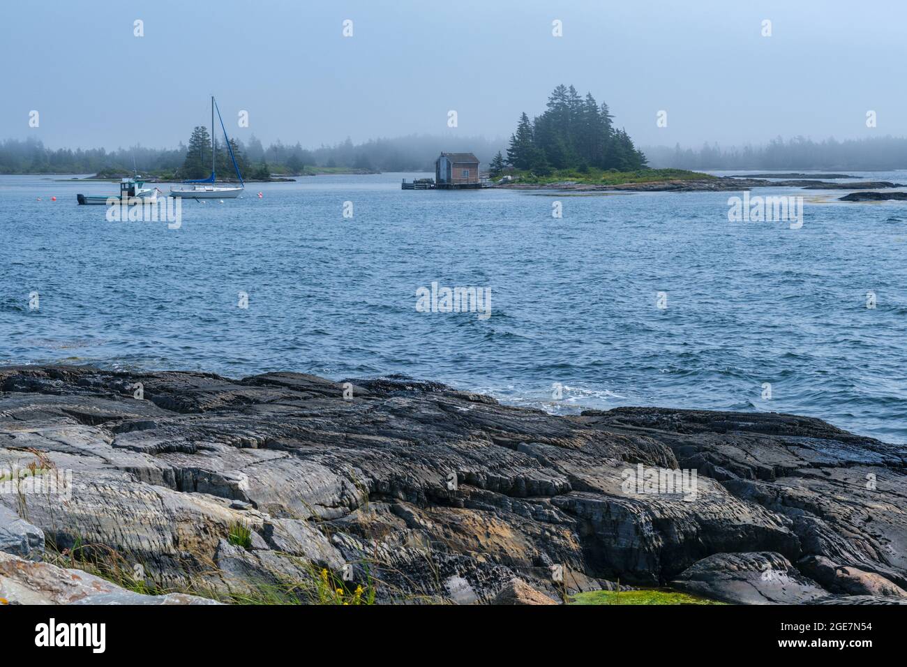Blue Rocks village in Lunenburg District, Nova Scotia, Canada Stock ...