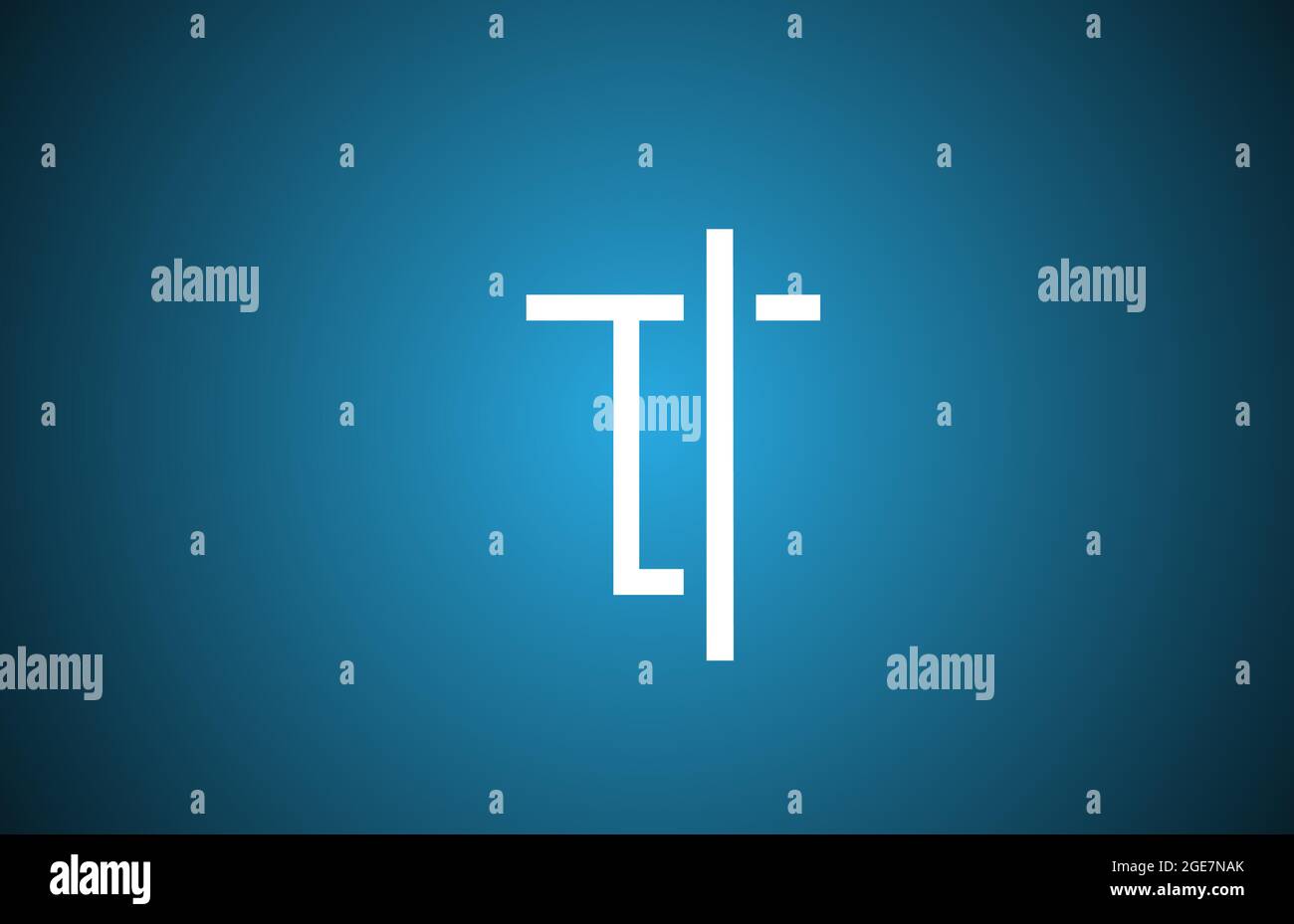 blue white T line alphabet letter logo icon. Creative design template ...