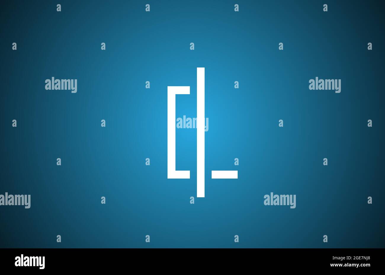 blue white L line alphabet letter logo icon. Creative design template ...