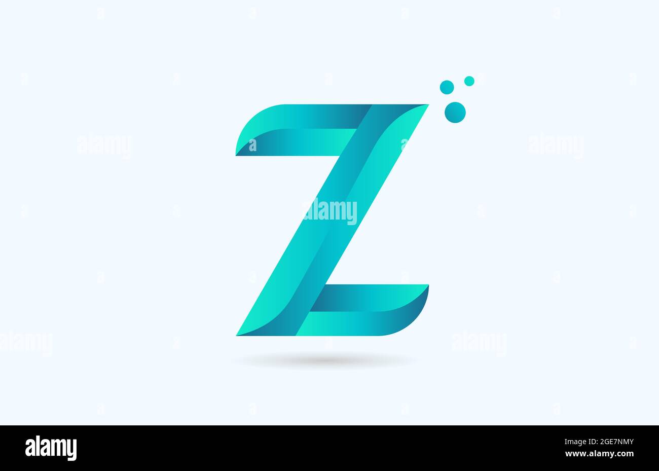 blue gradient Z alphabet letter logo template. Creative design icon for ...