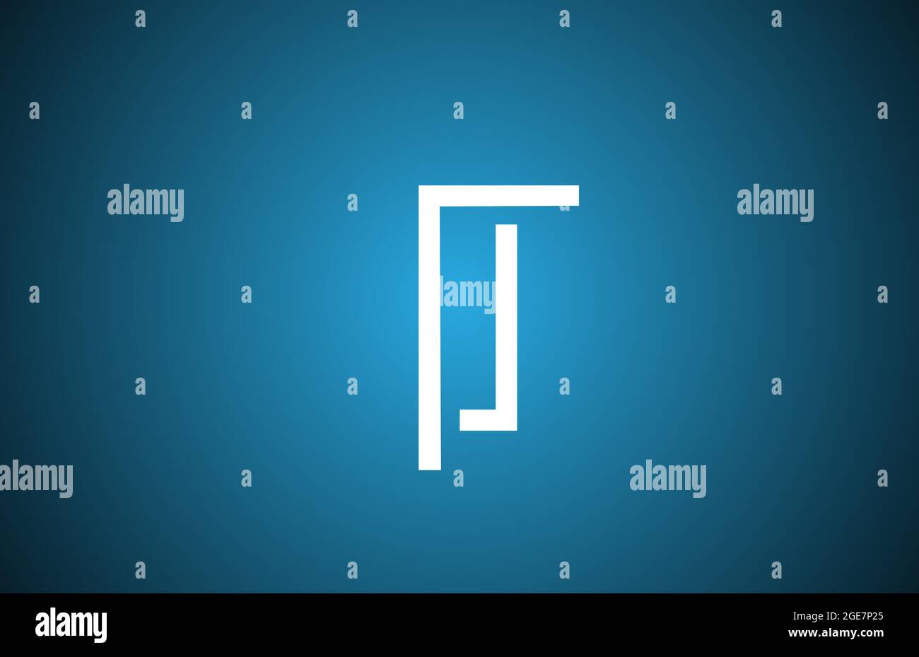 blue white I line alphabet letter logo icon. Creative design template ...