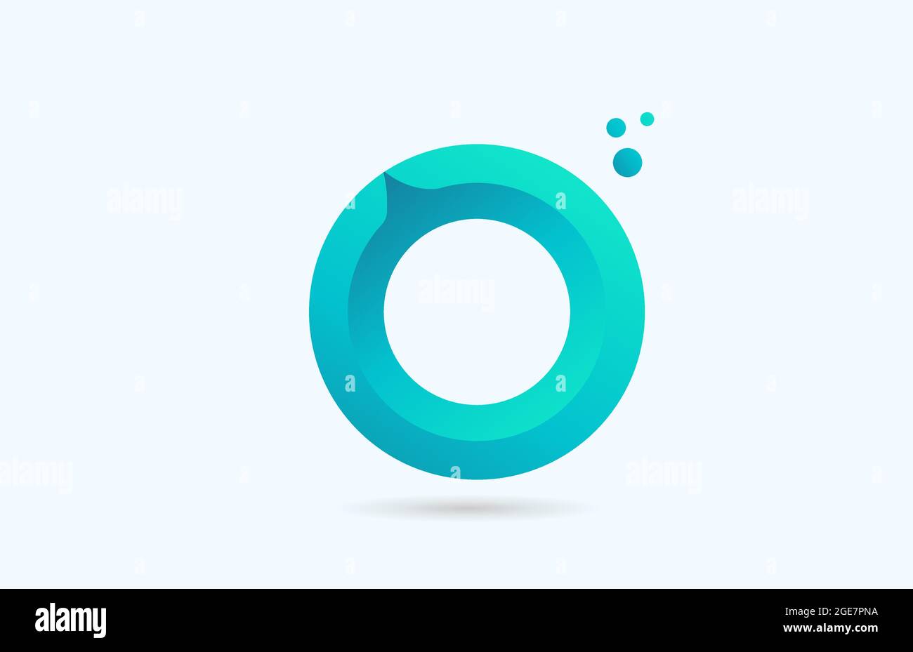 blue gradient O alphabet letter logo template. Creative design icon for ...