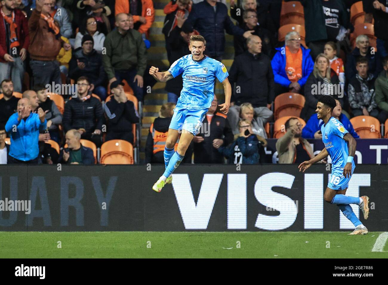 Viktor Gyokeres #17 of Coventry City celebrates his goal to make it 0-1 ...