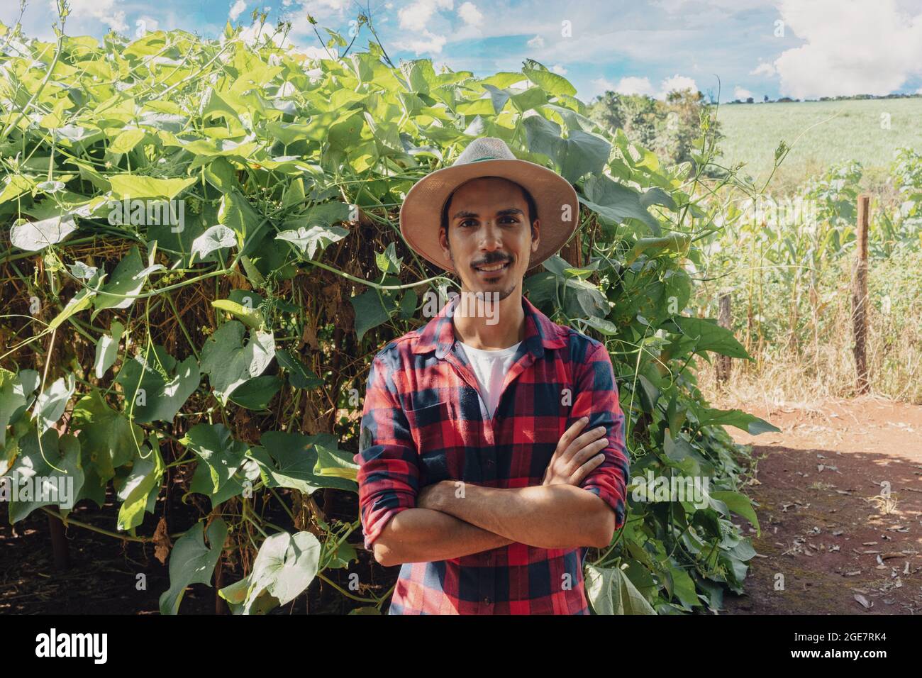 Portrait of farmer with produce hi-res stock photography and images - Alamy