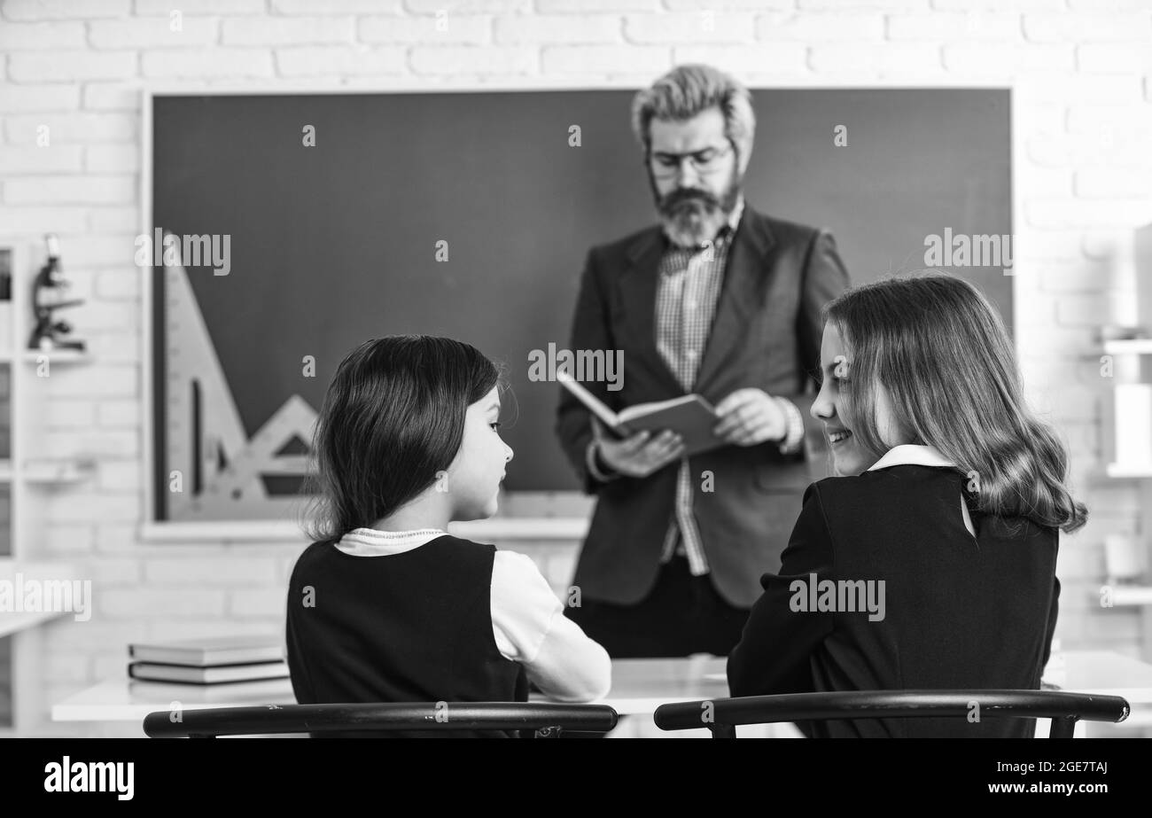 Daily school life. Friends study together. Back to school. Help and ...