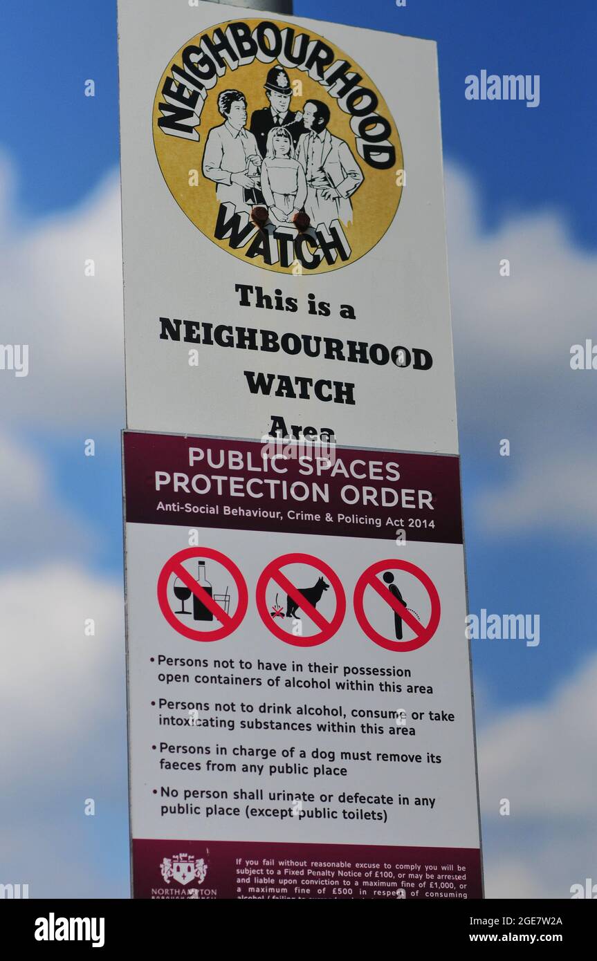 Neighborhood watch signs in England UK Stock Photo - Alamy
