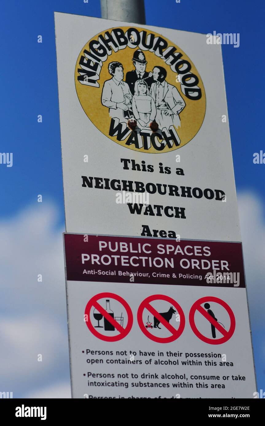 Neighborhood watch signs in England UK Stock Photo - Alamy