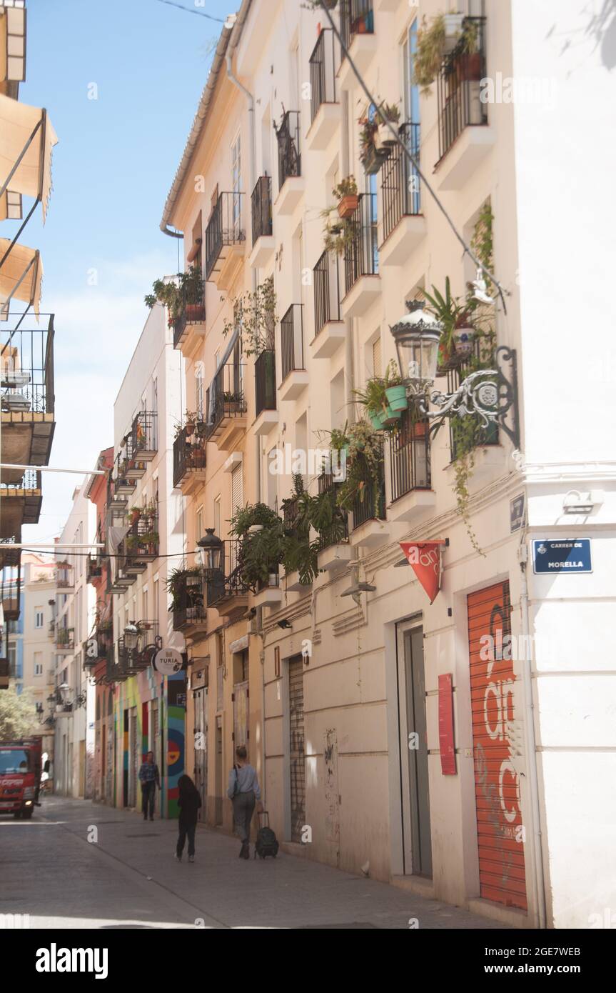 Valencia city street hi-res stock photography and images - Alamy
