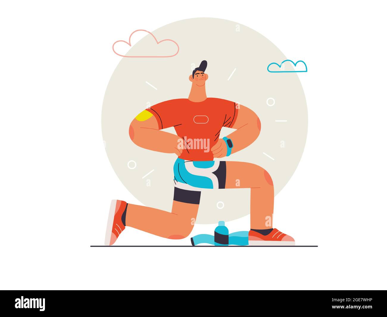 Cartoon Runners Stretch