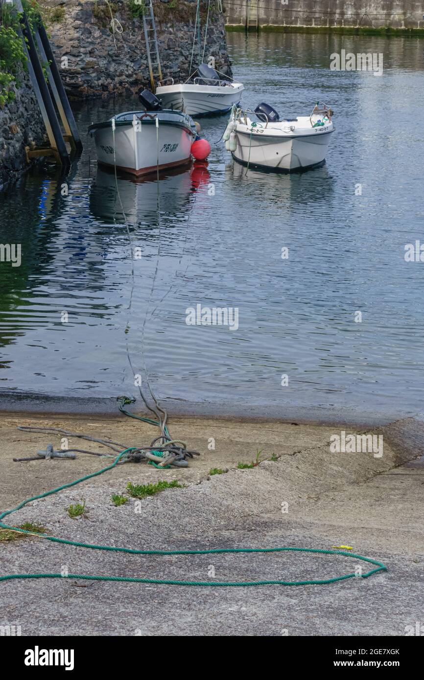Port of Viavelez on the Asturian coast. Spain Stock Photo - Alamy