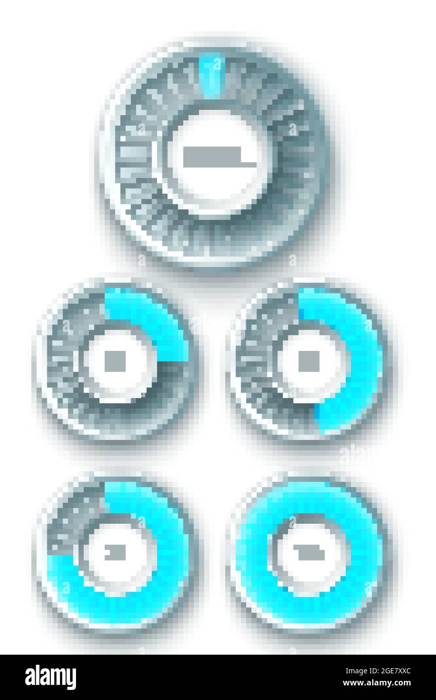 Set of Preloaders. Progress loading icons. Vector illustration Stock ...