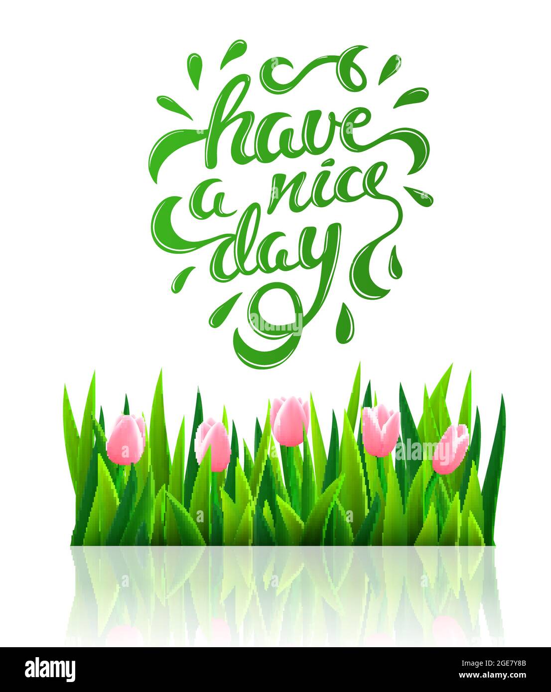 Have a nice day, positive inspirational quote, vector illustration ...