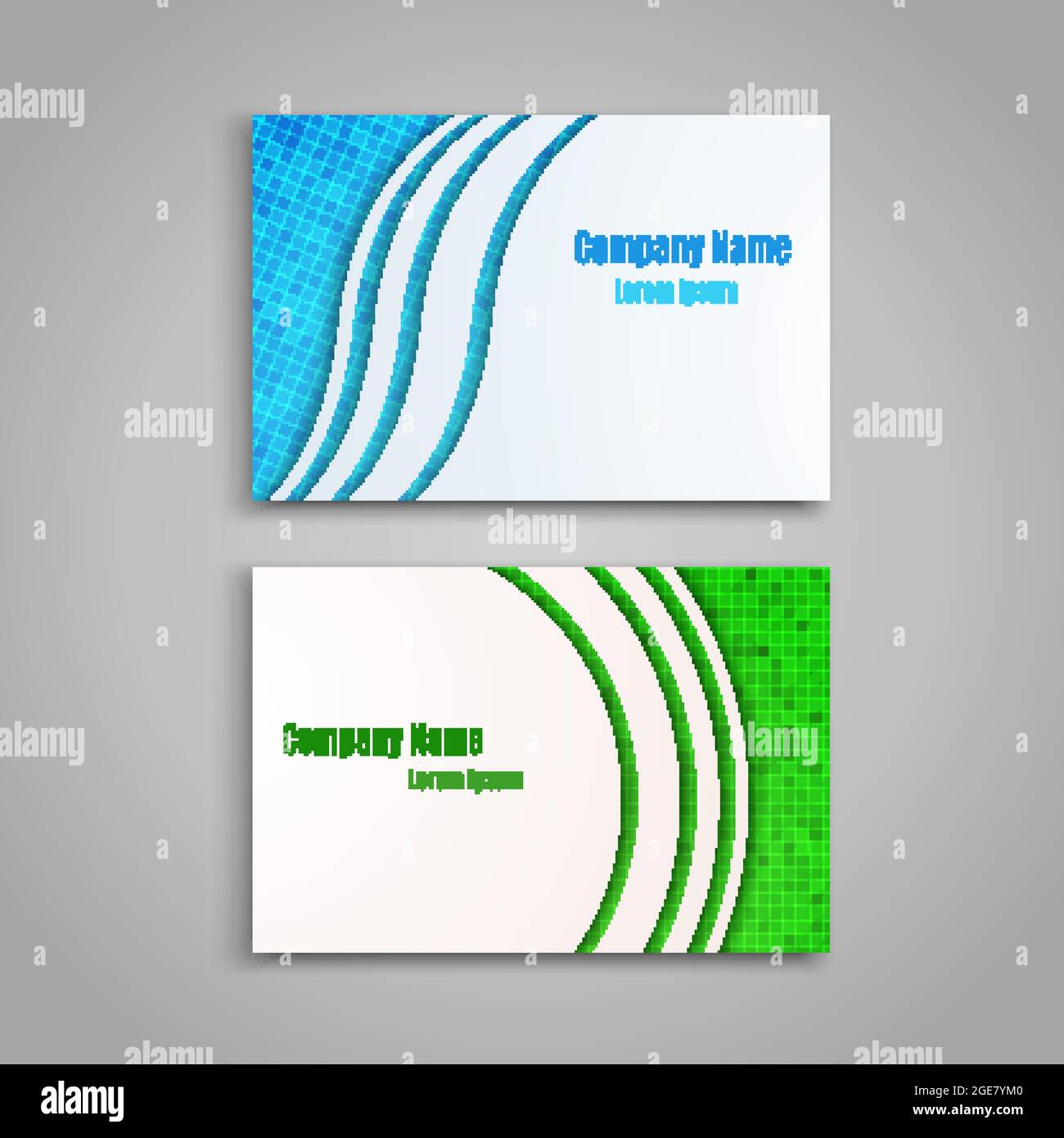 Creative business cards, set template, vector illustration Stock Vector ...