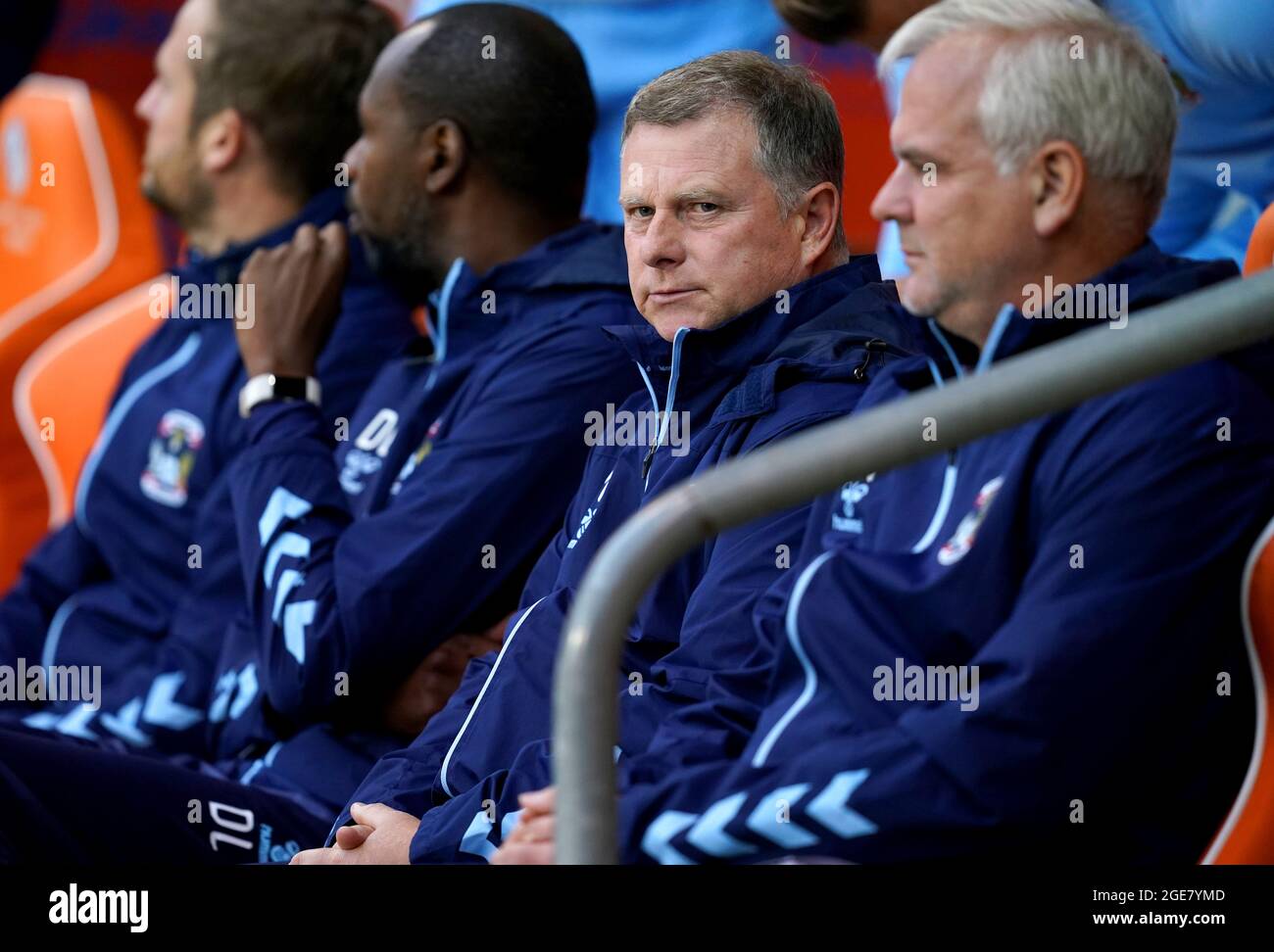 Coventry City manager Mark Robins during the Sky Bet Championship match ...