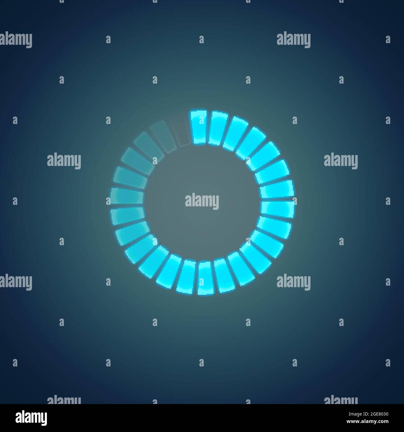 Glowing Preloader And Progress Loading Bar Vector Illustration Stock 2004