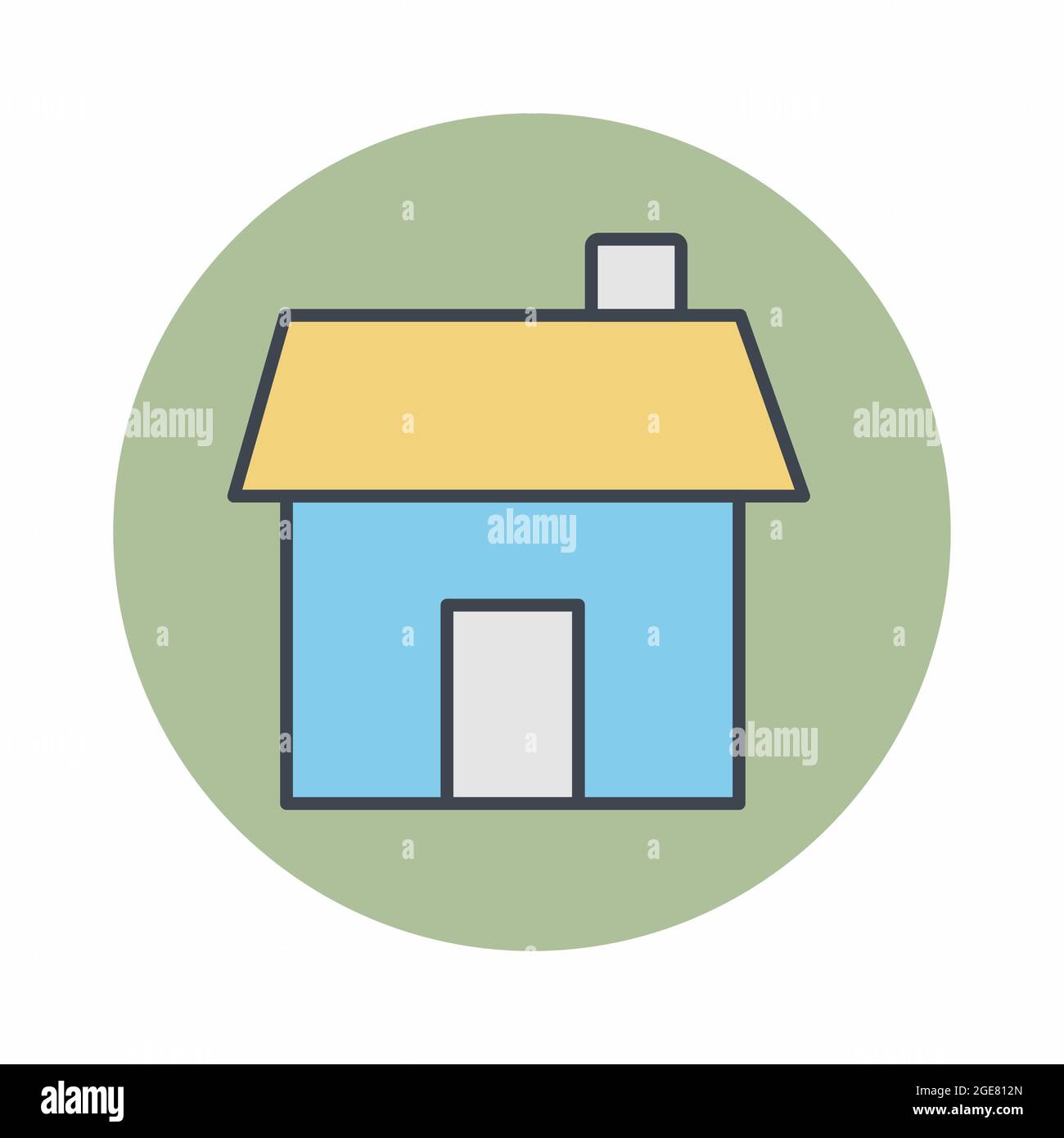 Vector Graphic of House - Color Mate Style - simple illustration ...