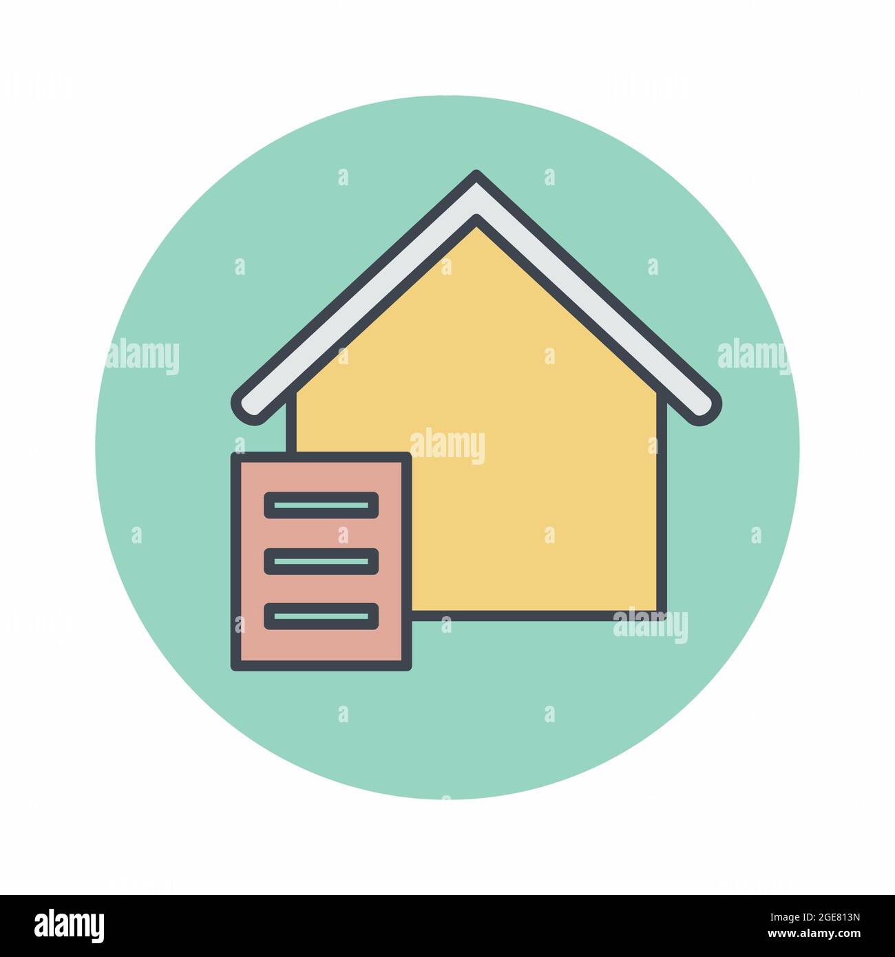 Vector Graphic of Paperwork - Color Mate Style - simple illustration ...