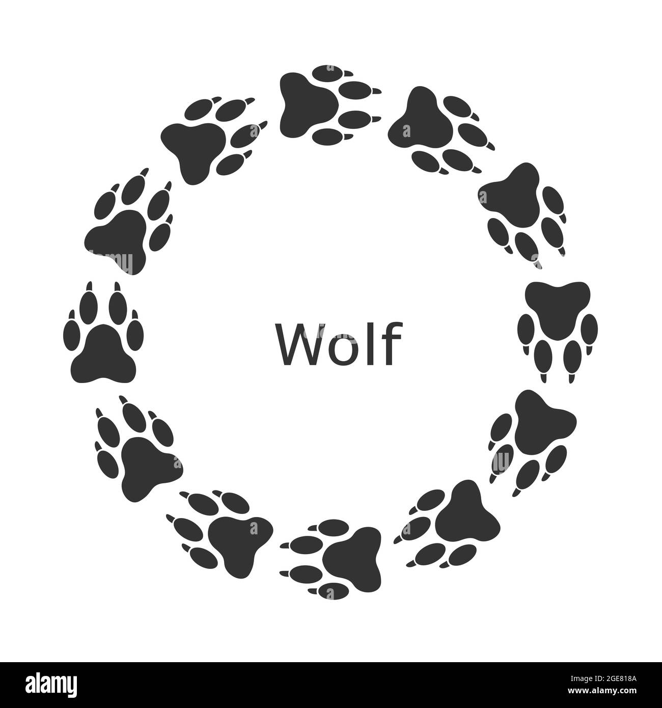 Footpath trail of wolf. Footpath trail of wild animal Stock Vector ...