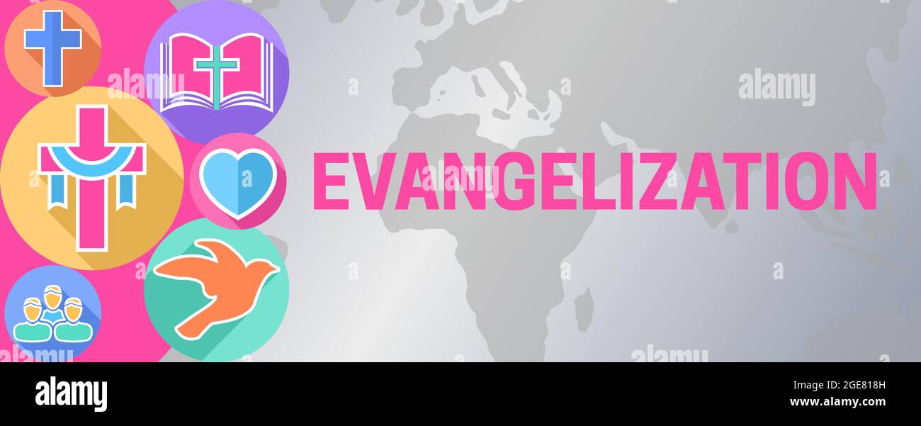 Modern Evangelization Background Design Illustration for Youth and ...