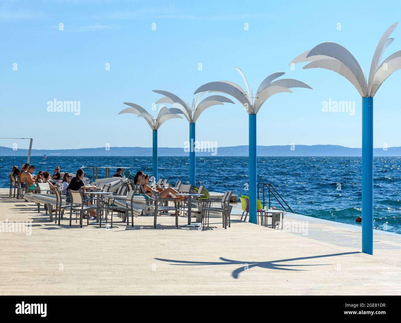 SPLIT, CROATIA - Jun 04, 2021: Jadran beach bar in Split Croatia Stock ...
