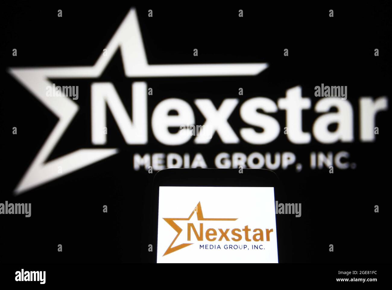 Ukraine. 17th Aug, 2021. In this photo illustration, Nexstar Media ...