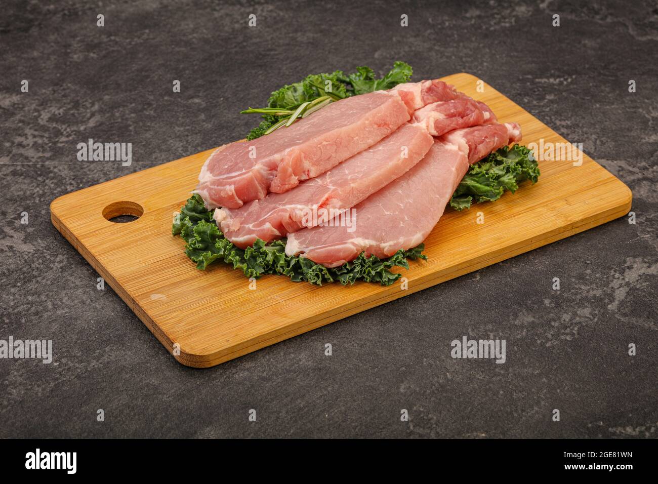 Raw pork meat steak for cooking Stock Photo - Alamy