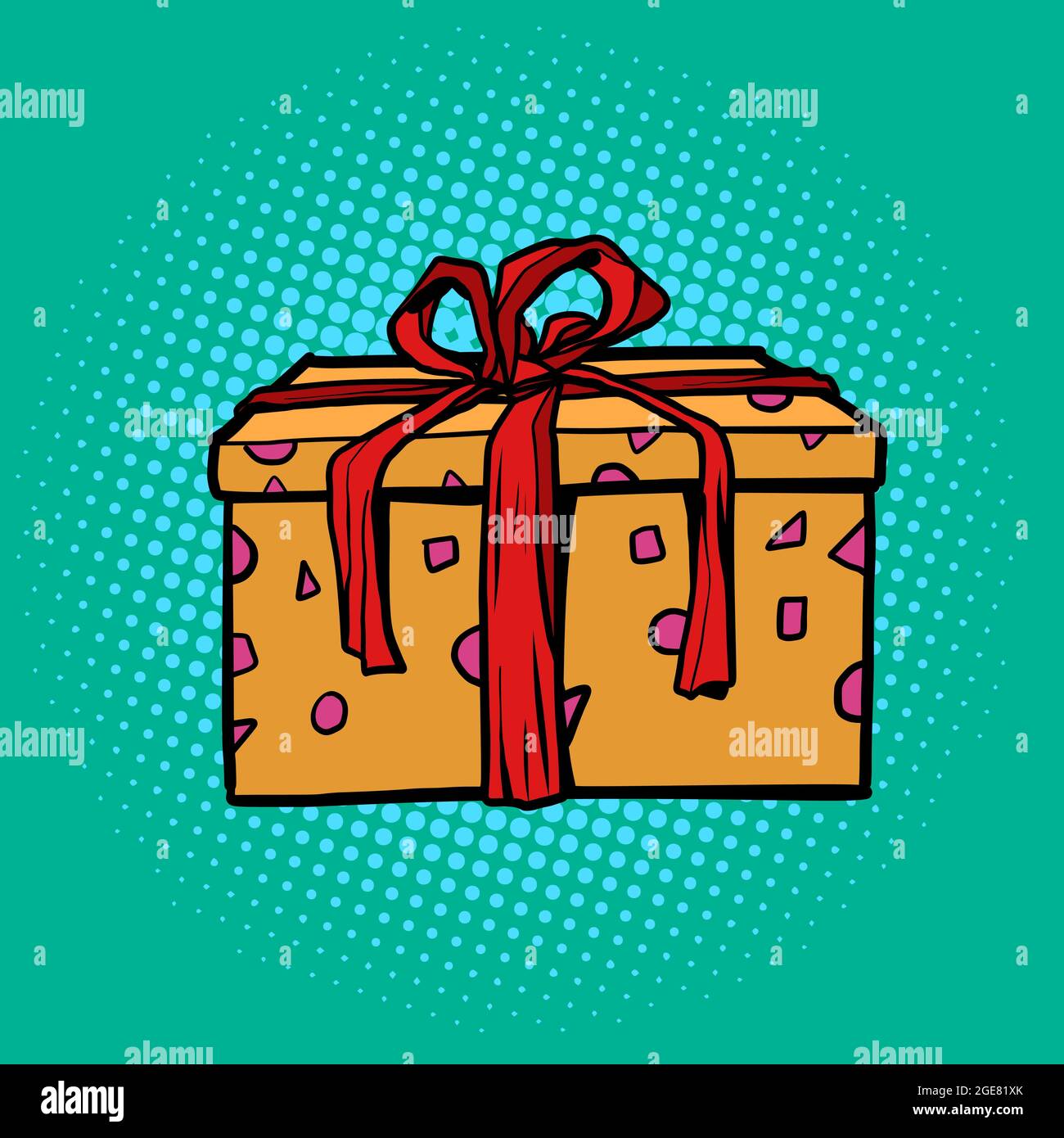 Satin on gift box Stock Vector Images - Alamy