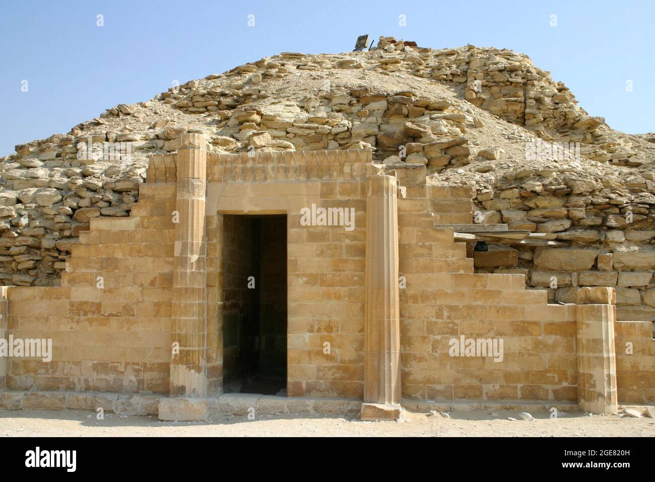 Entrance to small Egyptian pyramid Stock Photo - Alamy