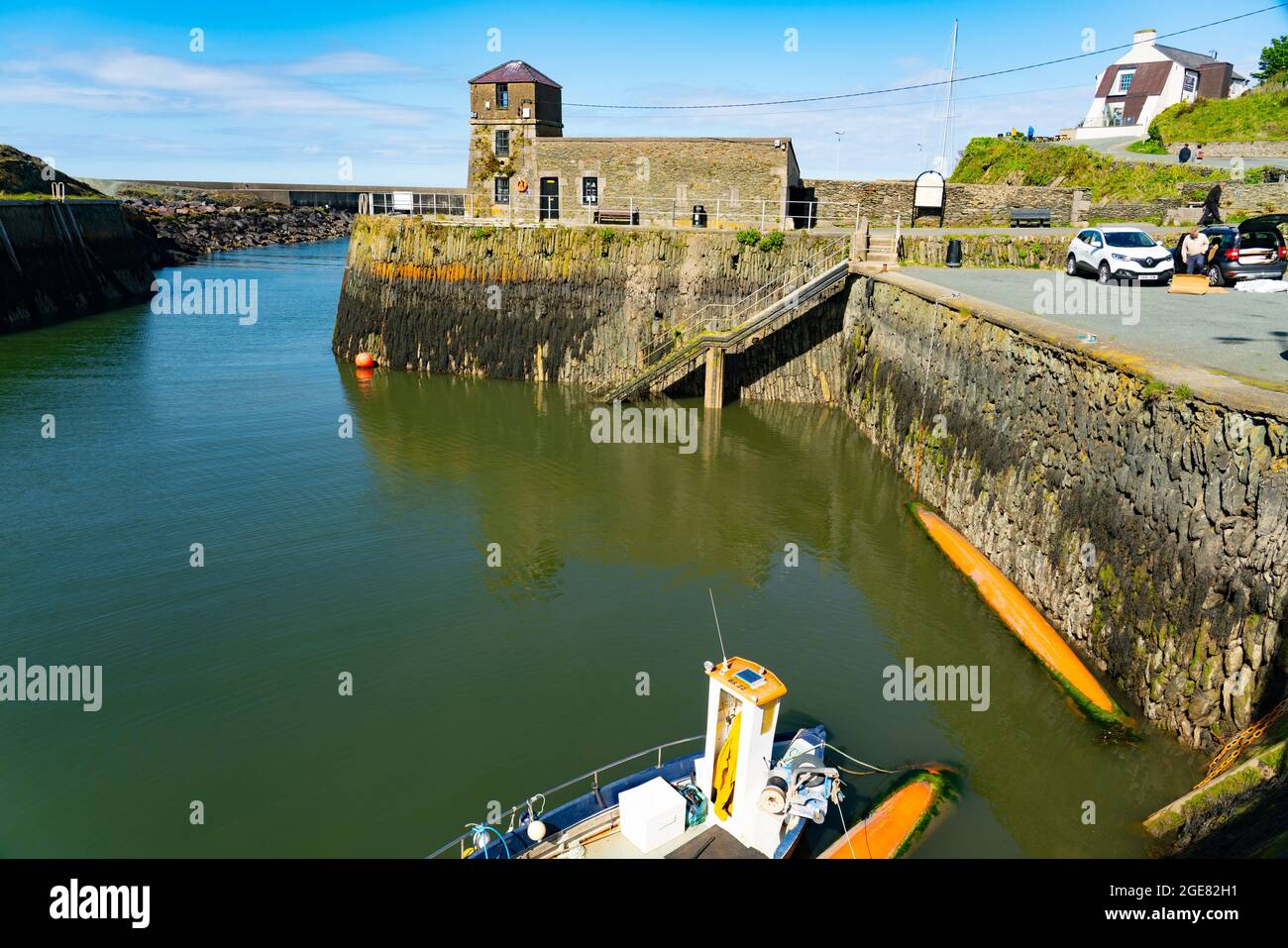 Amlwch Port on the north coast of Anglesey, North Wales. The departure ...