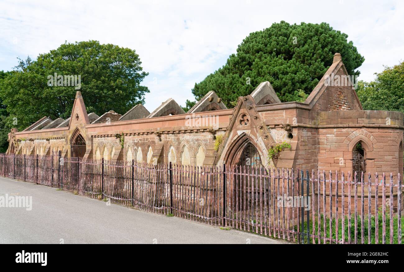 Catacombs at Anfield Cemetary, (originally Liverpool Cemetary), built ...