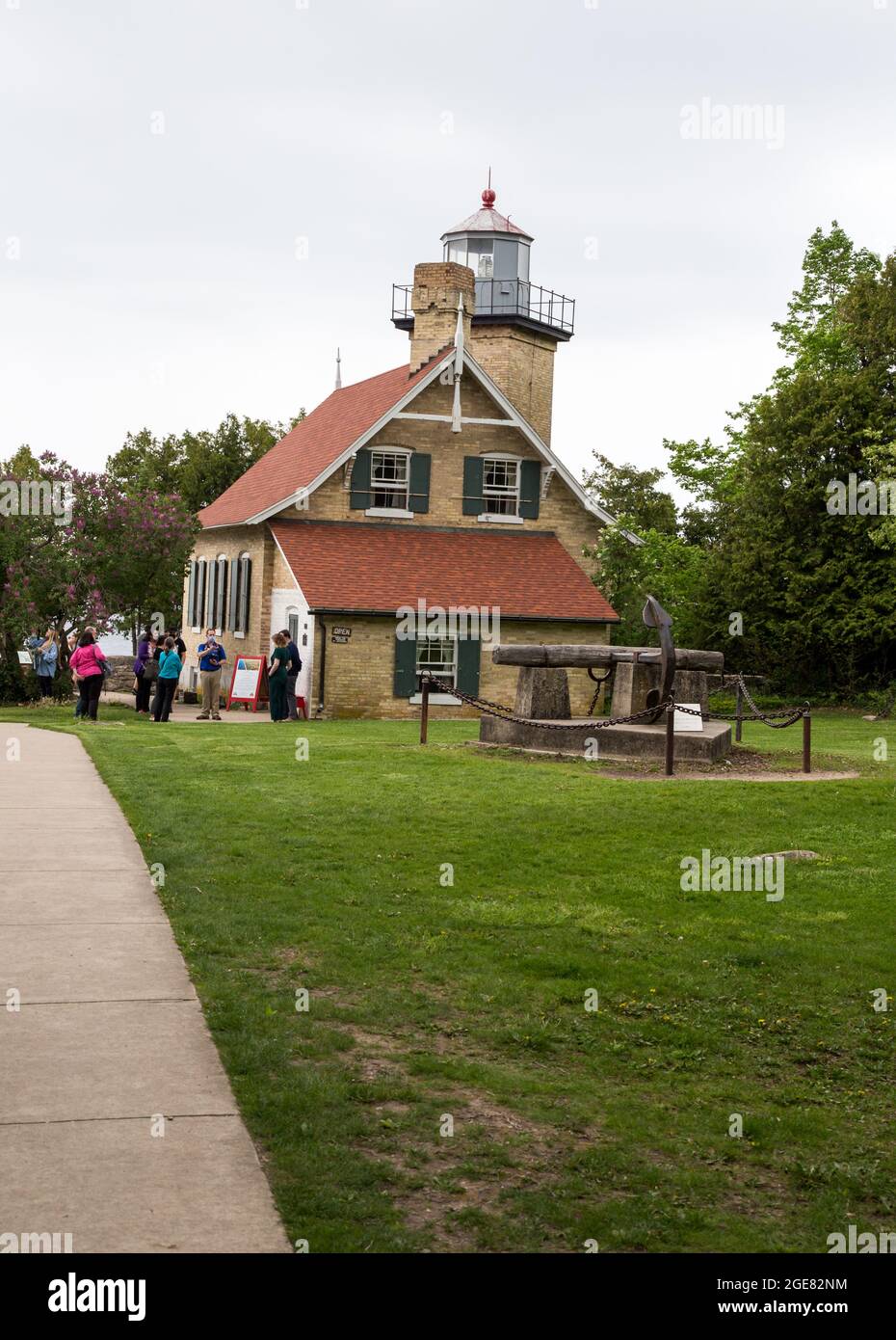 Exterior of the Keeper's quarters and the lighthouse at Eagle Bluff in ...