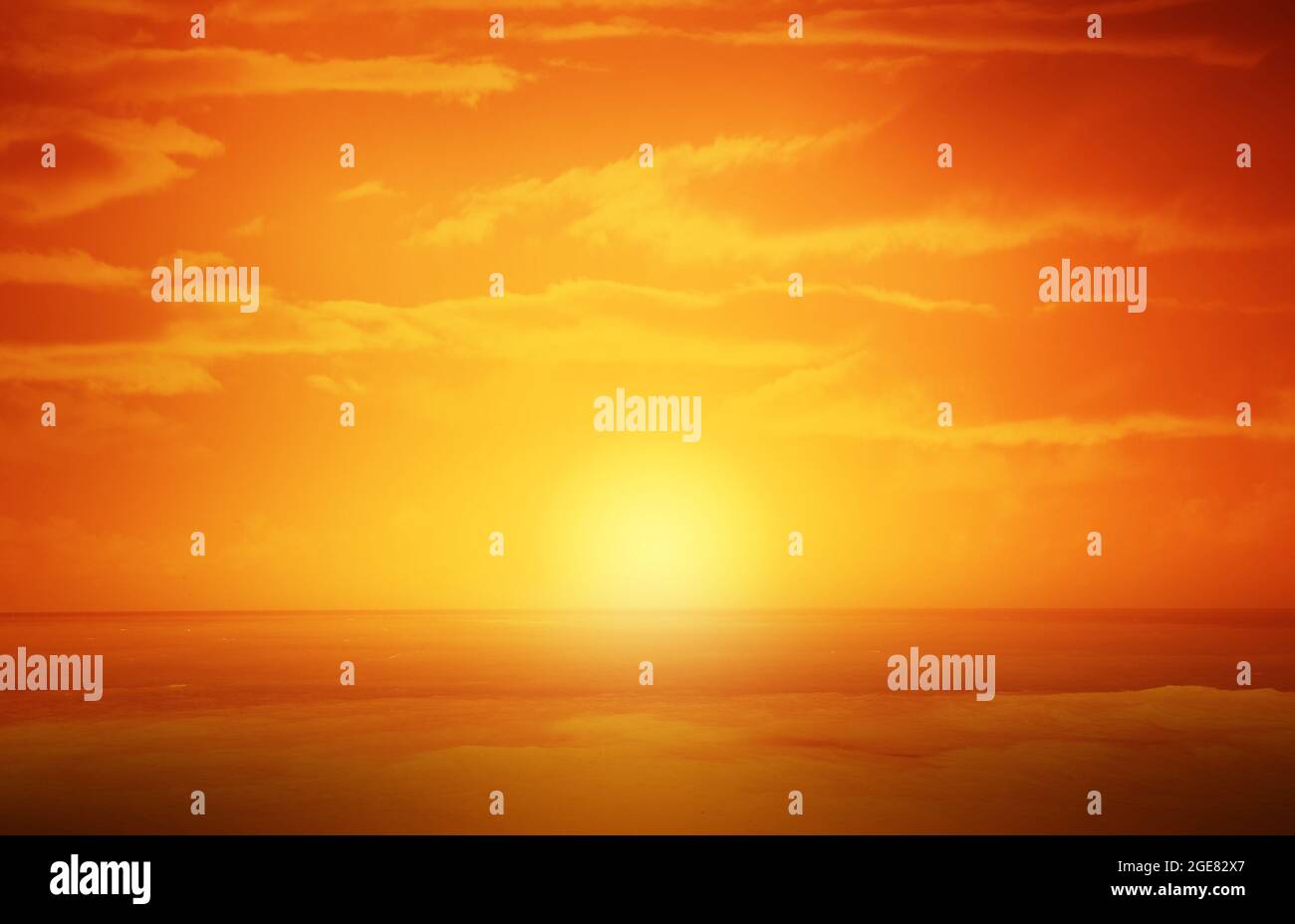 Orange Sky Sunset Stock Photo - Alamy