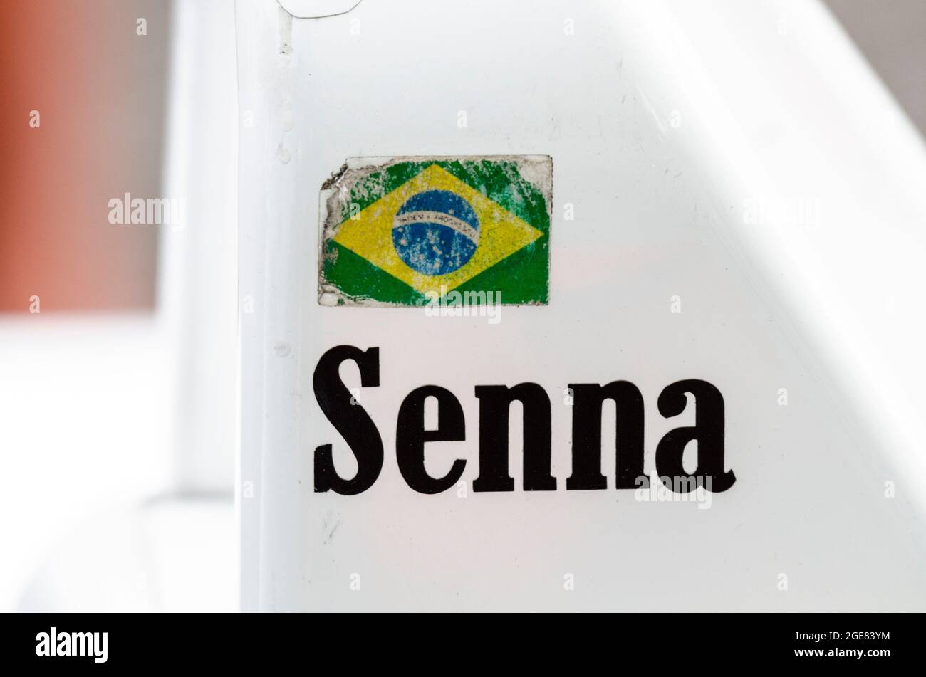 Ayrton Senna McLaren Formula 1, Grand Prix racing car with name at the ...