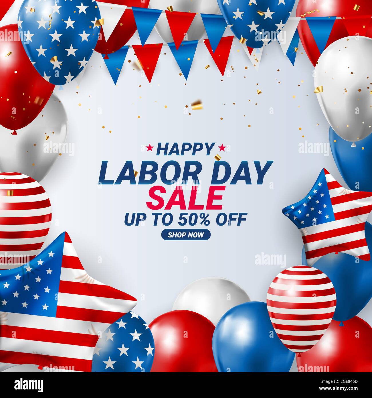 Happy USA Labor Day Sale poster background. Vector illustration Stock ...