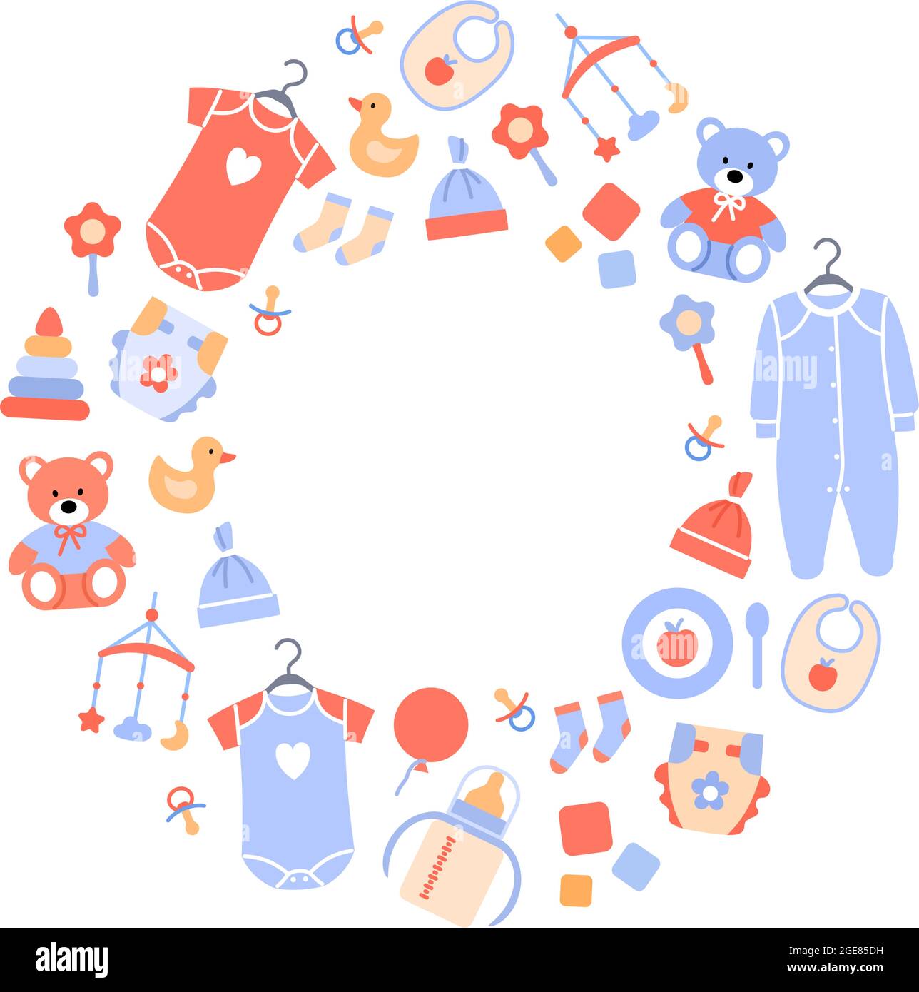 Round Shape Background Baby Card