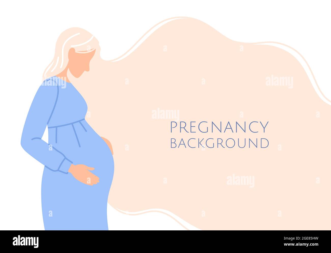 Pregnancy background. Flat pregnant woman Stock Vector Image & Art - Alamy