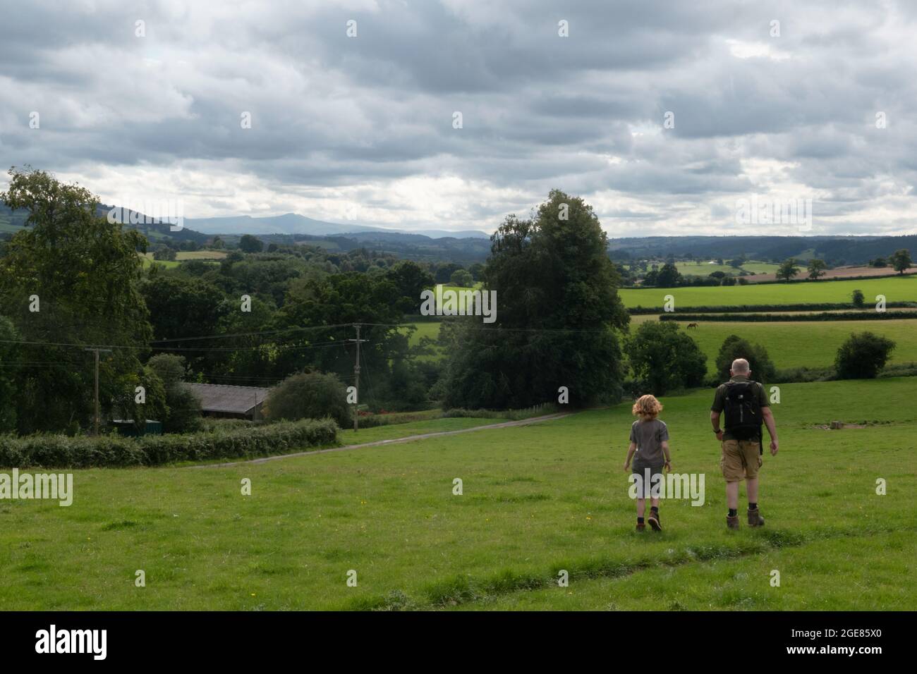 Walking the Wye Valley Way, Herefordshire., England Stock Photo - Alamy