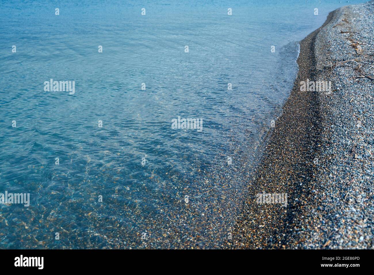 Pebbles Black Sea Coast. Beach with clear water Stock Photo - Alamy