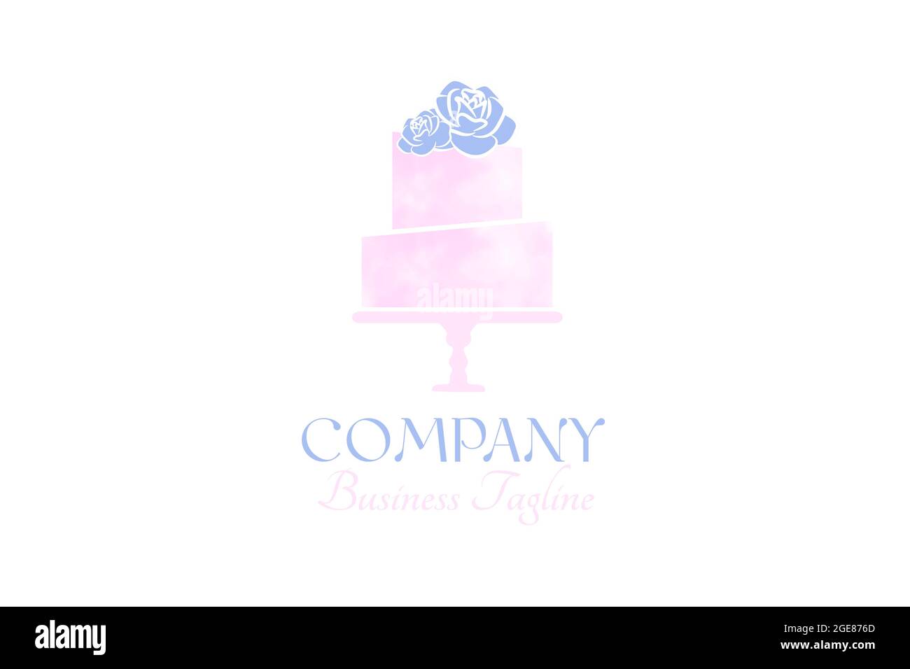 Wedding white blue cake Stock Vector Images - Alamy