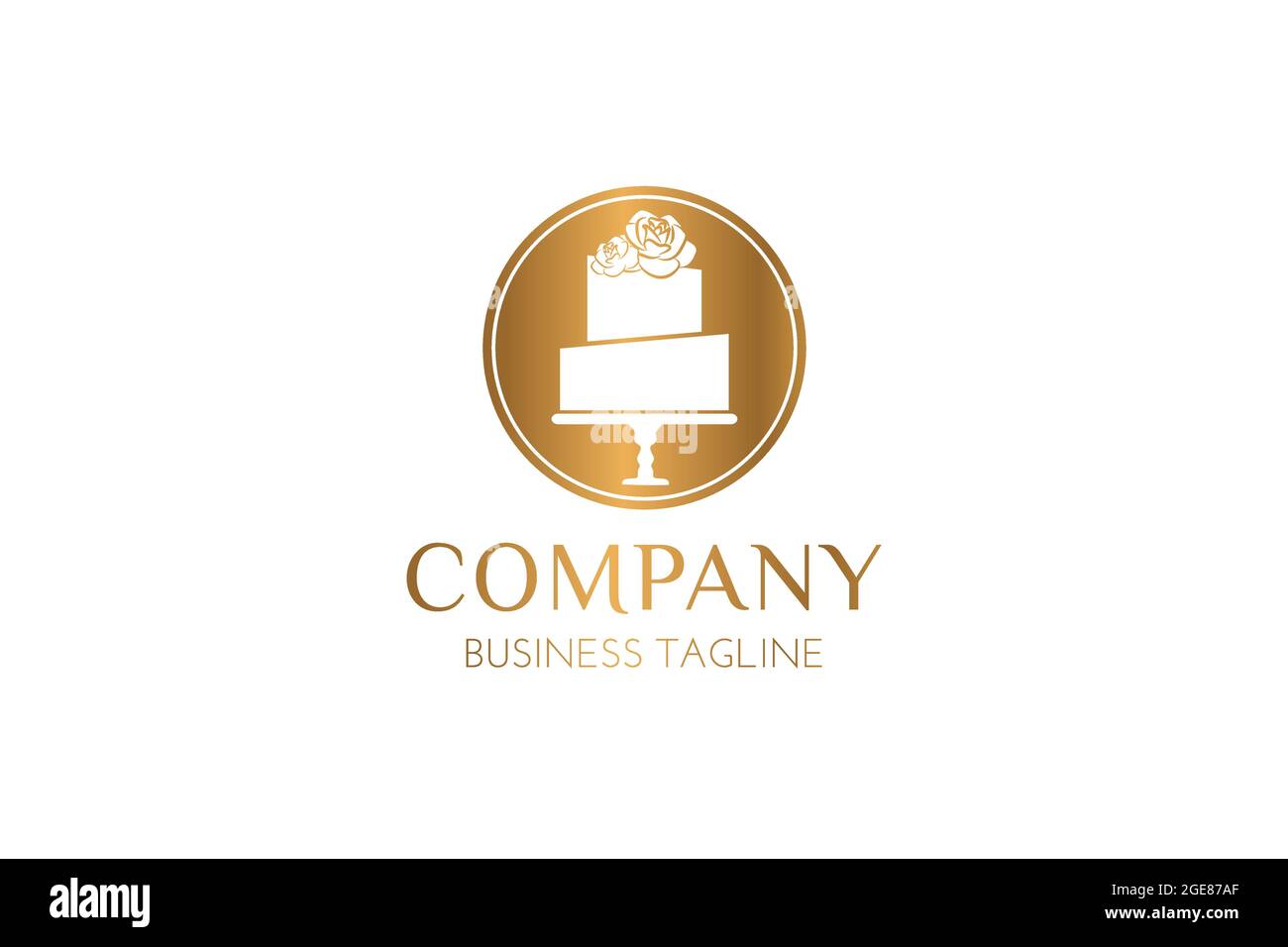 Birthday cake icon gold Cut Out Stock Images & Pictures - Alamy